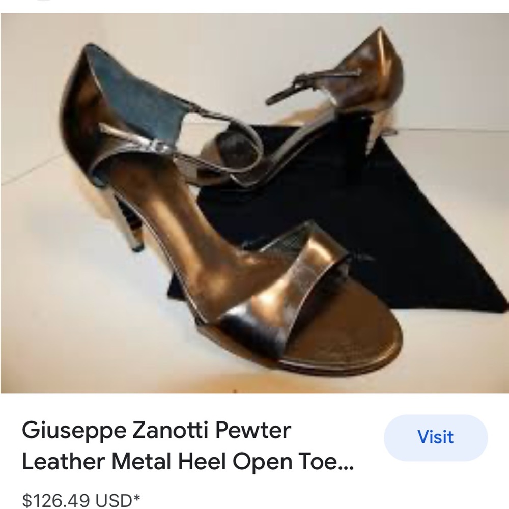 Giuseppe Zanotti Pewter Architectural Heels - Gem
